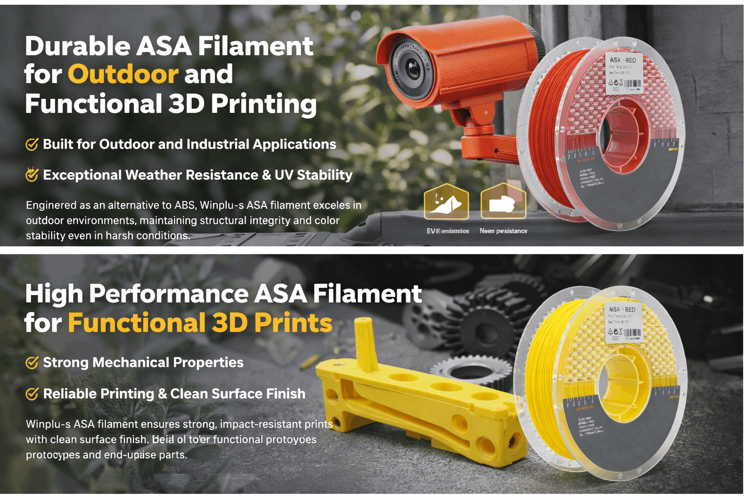 ASA Filament | ASA, ASA Pro & ASA-CF from Top Brands – ZK Print